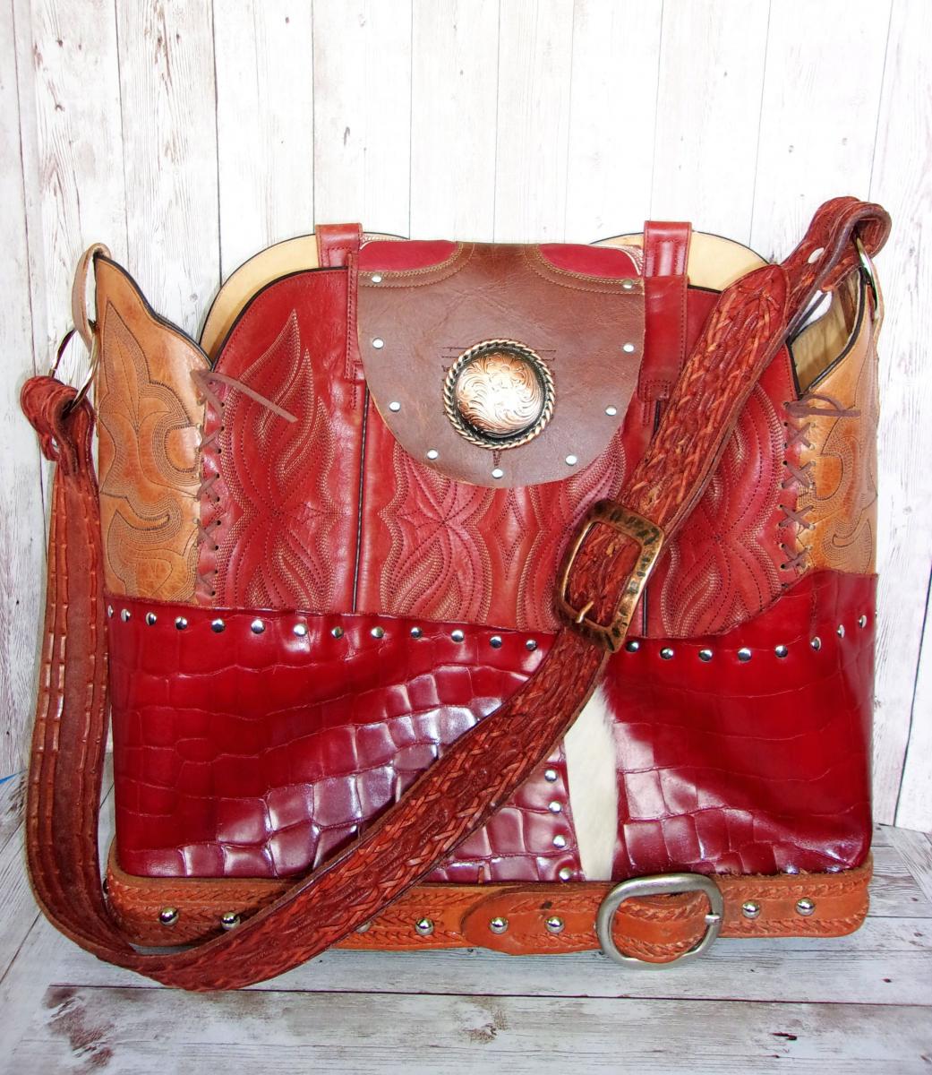 Western Laptop Tote XL Cowboy Boot Purse LT32 - Eventeny