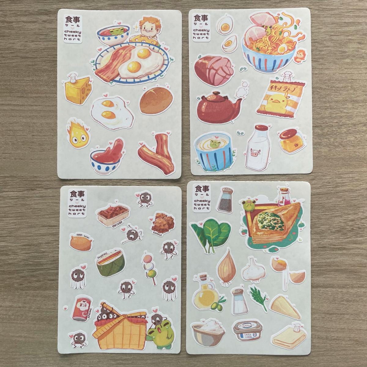 Anime Food Journal Sticker Sheets - Eventeny