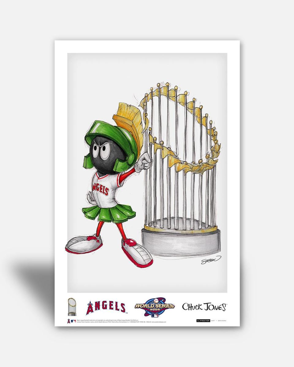 World Series Marvin The Martian Sketch Angels Variant 11x17 Art Print ...