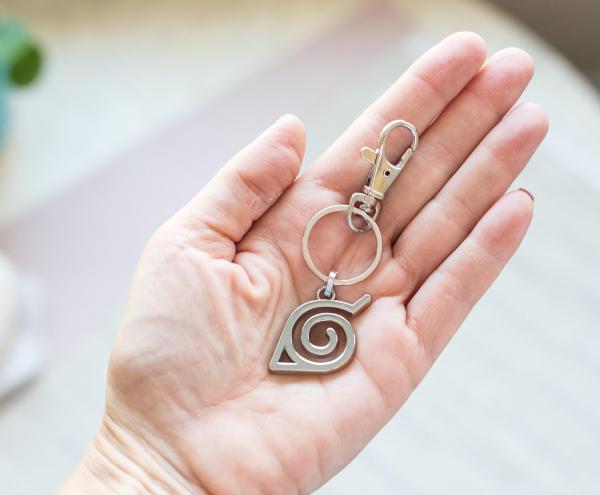 Naruto Hidden Leaf Village Logo Enamel Keychain - Eventeny