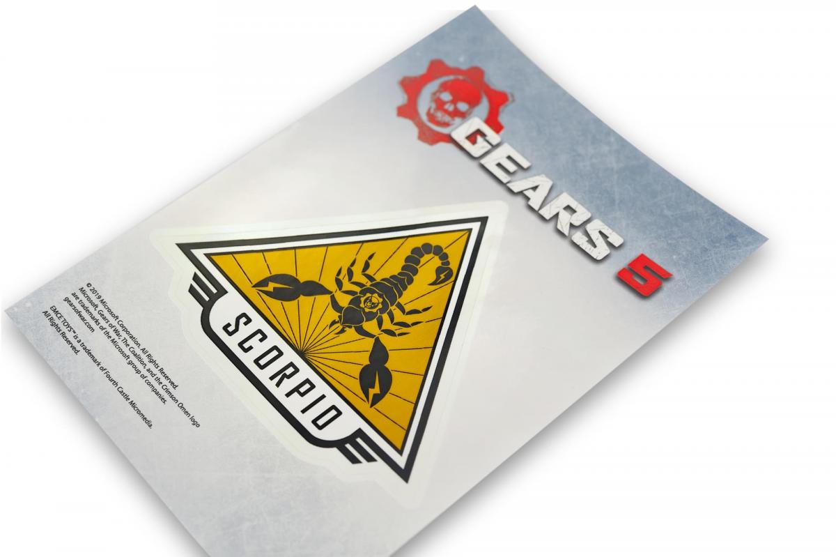 Gears of War 5 Team Scorpio 5 x 7 Inch Decal - Eventeny