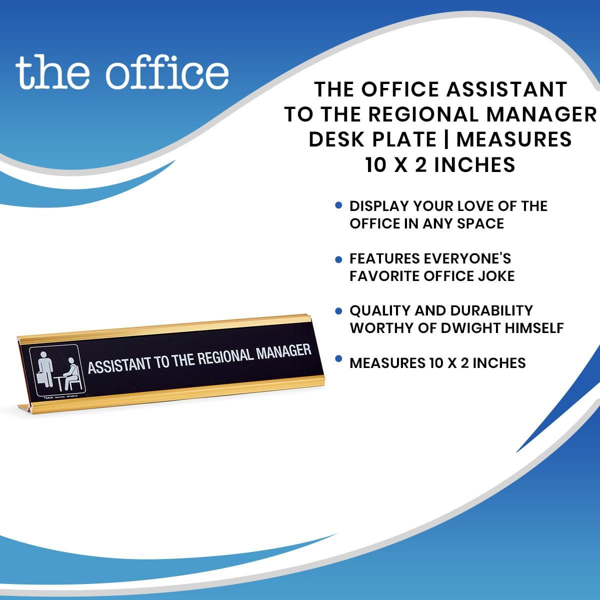 The Office Assistant To The Regional Manager Name Plate - Eventeny