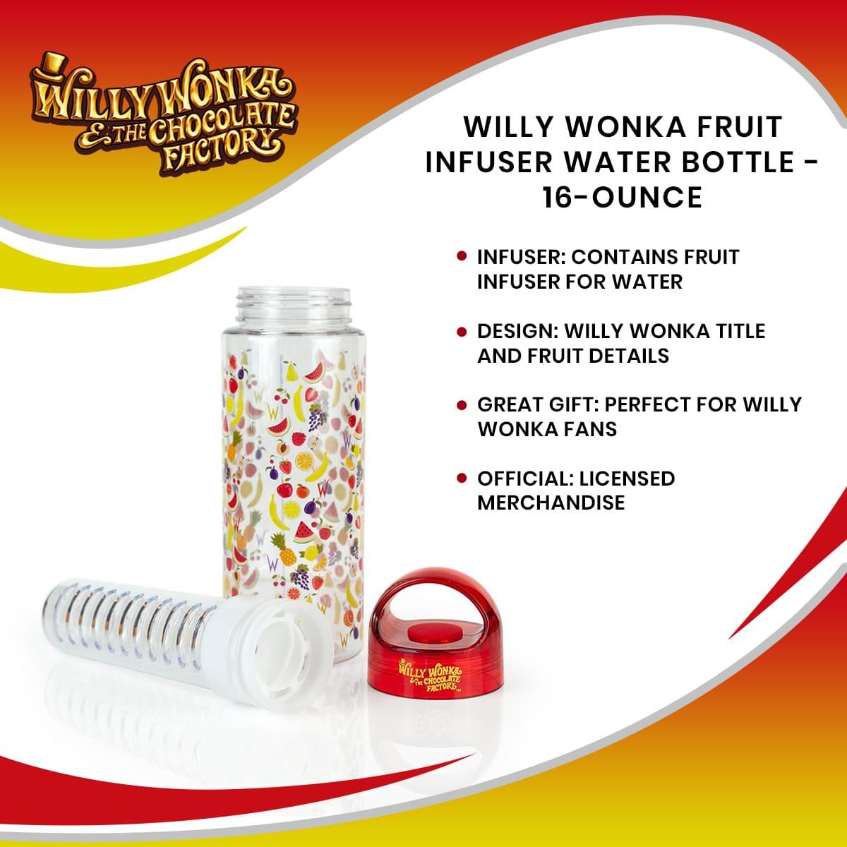 Willy Wonka Fruit Infuser 16oz. Water Bottle - Eventeny