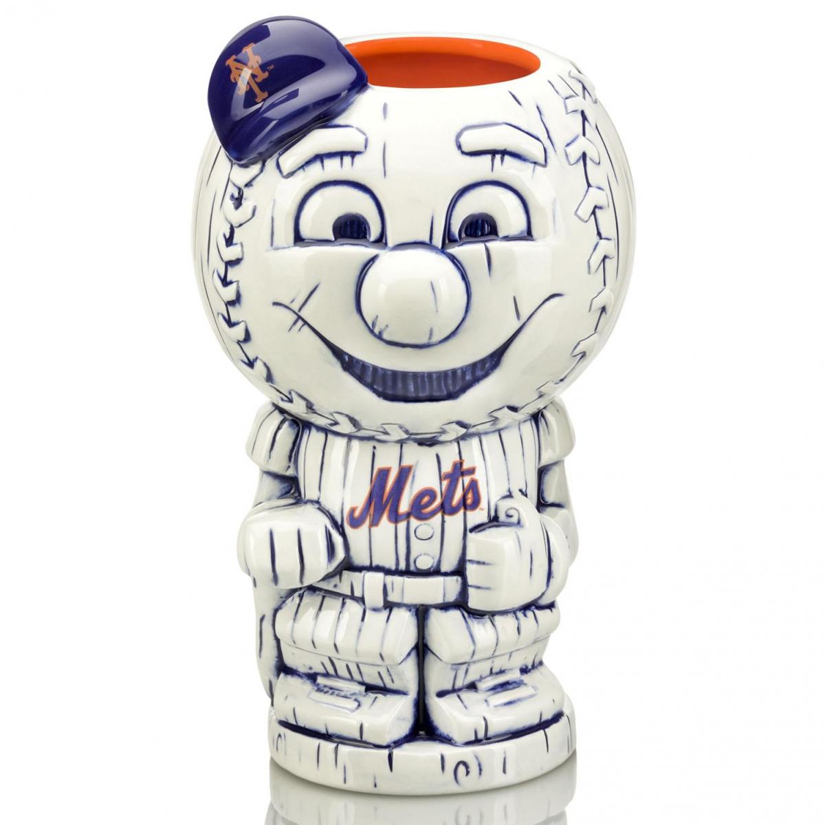 MLB NY Mets Mascot Mr. Met Geeki Tiki 26oz Ceramic Mug - Eventeny