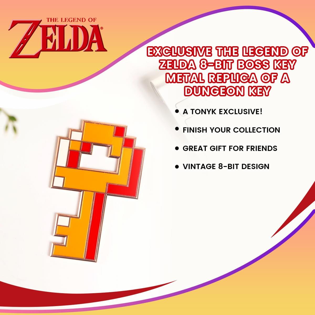 Legend of Zelda Diecast Metal 8-Bit Boss Key Replica - Eventeny