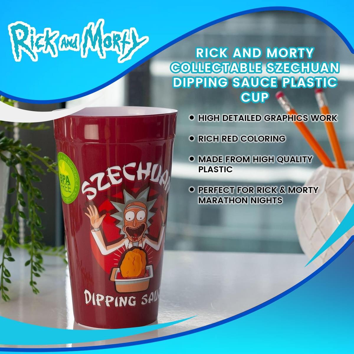Rick and Morty Szechuan Dipping Sauce Plastic Cup - Eventeny