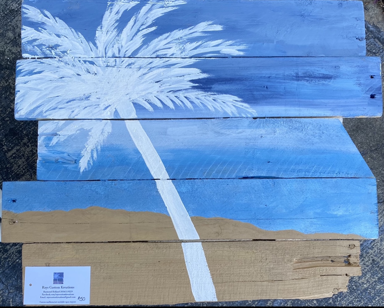 Beach, sky, and palm trees - Eventeny