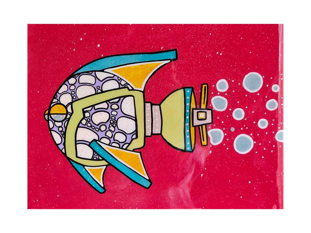 Aquatic Rocketeer - Fantastical Fish-Spacecraft Hybrid Art - Eventeny