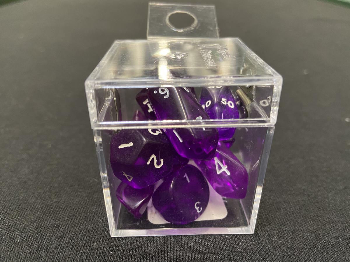 Crystal Caste Dice Kit (Hybrid Translucent Purple) - Eventeny