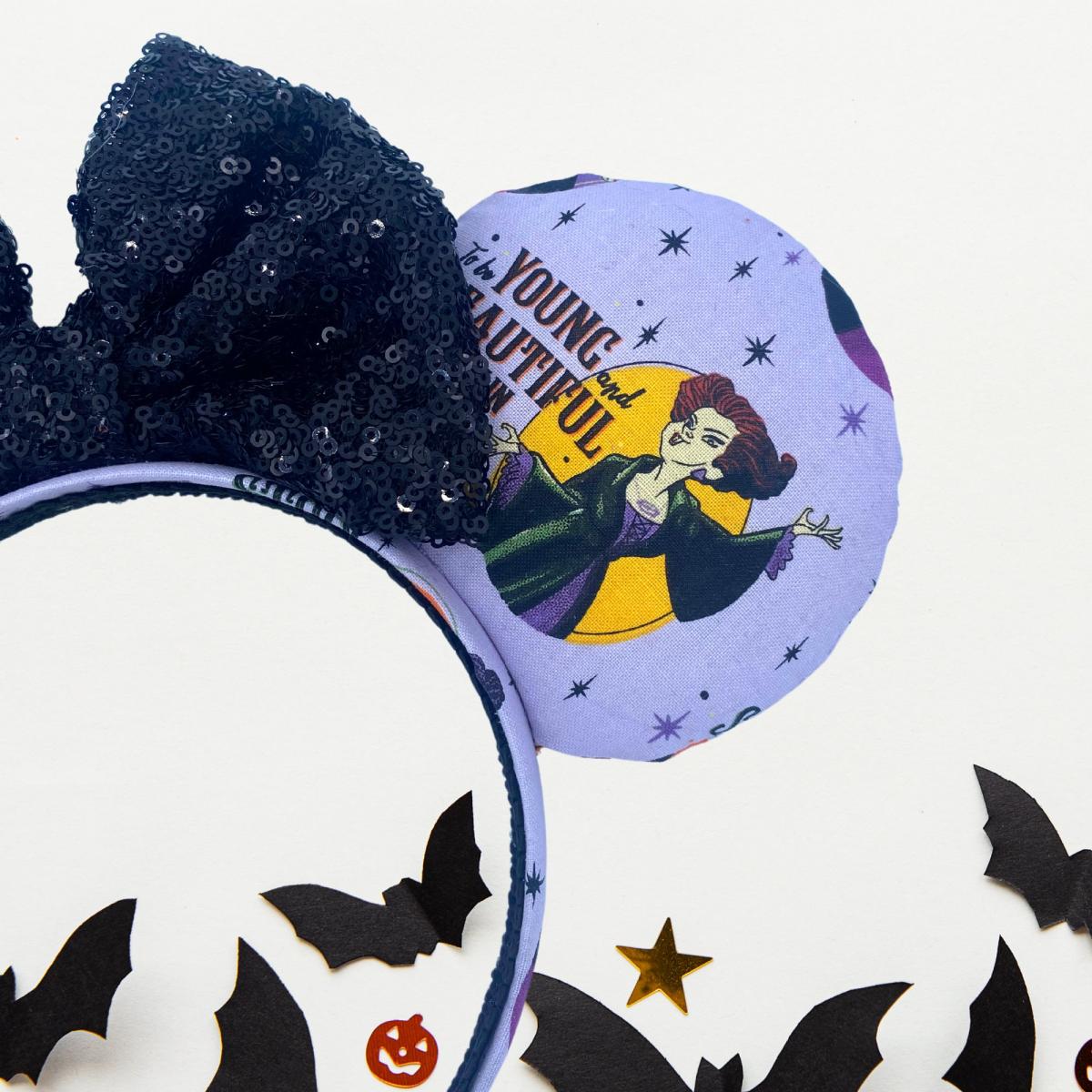 Purple Hocus Pocus Minnie Mouse Ears | Halloween Disney Ears - Eventeny
