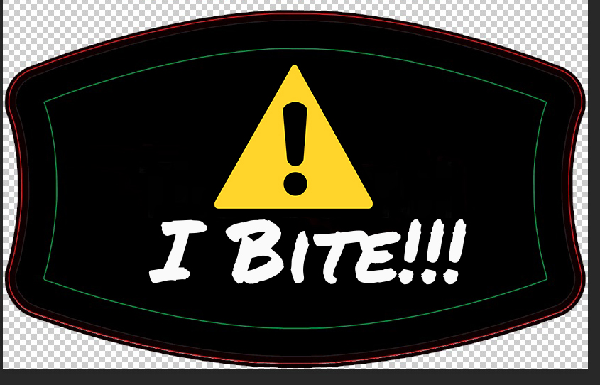 Caution I bite !!! Cloth Mask - Eventeny