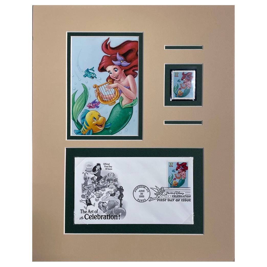 Disney Stamp and First Day Cover Art - The Little Mermaid Ariel and ...