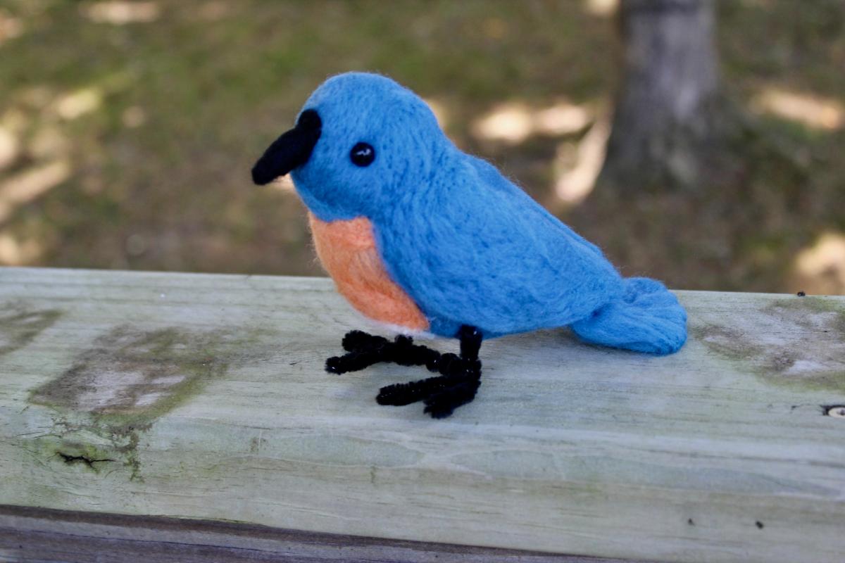 Felted Bluebird Sculpture - Eventeny